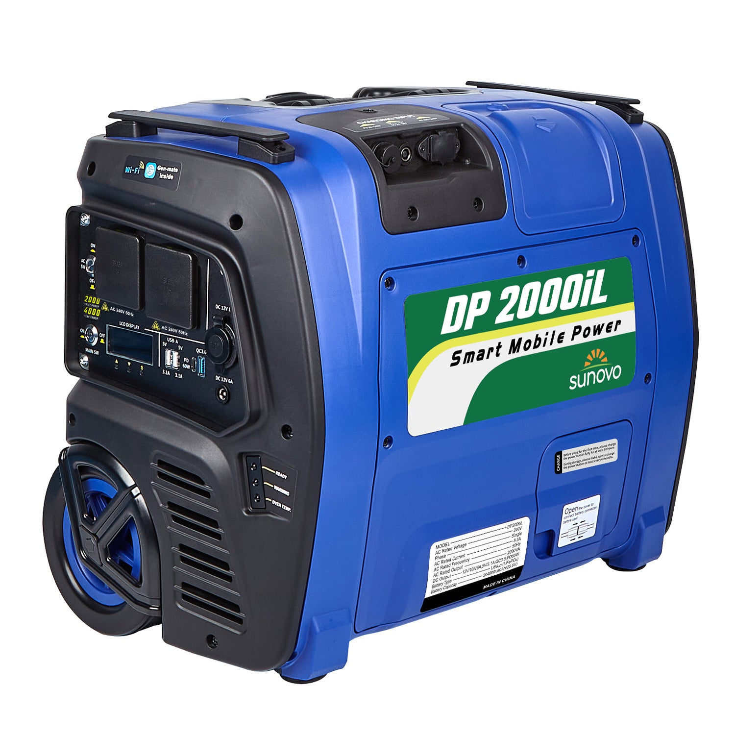 Sunovo 2000W Portable Power Station Solar Inverter Generator – equiped4x4